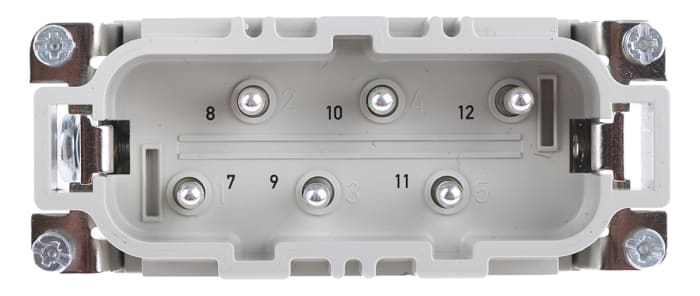 10170600 EPIC | EPIC Heavy Duty Power Connector Insert, 35A, Male, H-BS Series, 12 Contacts ...