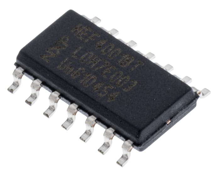 HEF4001BT,652 NXP | NXP HEF4001BT,652, Quad 2-Input NOR Logic Gate, 14 ...