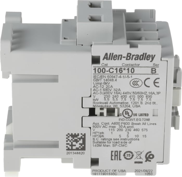 100-C16KF10 Allen Bradley | Allen Bradley 100 Series 100C Contactor ...