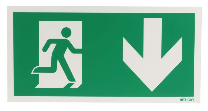 RS PRO | PVC FIRE EXIT, With Pictogram Only, Exit Sign | 370-1469 | RS