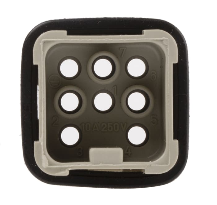 11250000 EPIC | EPIC Heavy Duty Power Connector Insert, 10A, Male, H-D Series, 8 Contacts | 398 ...