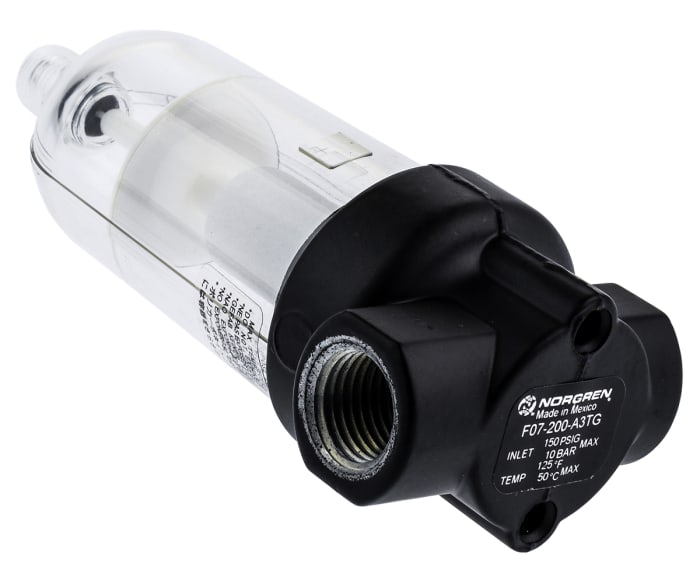 F07-200-A3TG Norgren | Norgren F07 series 40μm G 1/4 10 bar Pneumatic Filter with Automatic ...