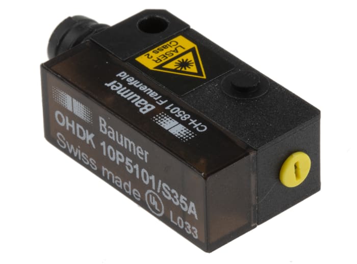 OHDK 10P5101/S35A Baumer | Baumer Diffuse Photoelectric Sensor, Block Sensor, 22 mm → 130 mm ...