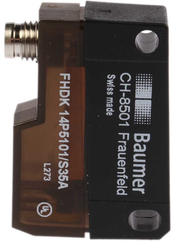 FHDK 14P5101/S35A Baumer | Baumer Diffuse Photoelectric Sensor, Block ...