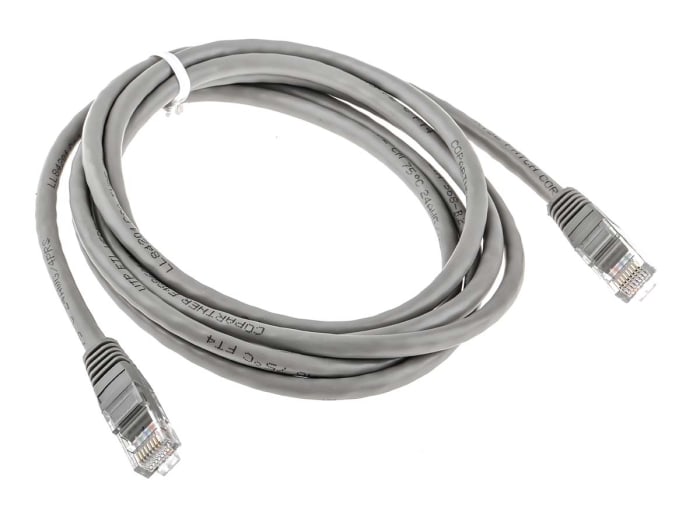 RS PRO | RS PRO, 2m Cat5e, Grey RJ45 to Male RJ45 Male, U/UTP ...