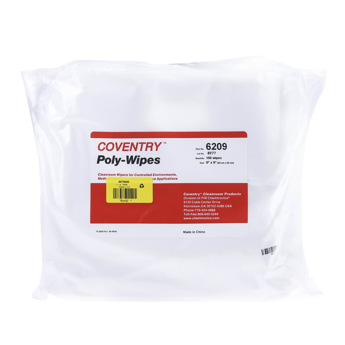 6209 Chemtronics | Chemtronics Coventry Poly-Wipes Dry Cleanroom Wipes ...
