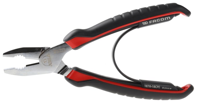 187A.18CPE Facom | Facom Combination Pliers, 185 mm Overall, Straight ...