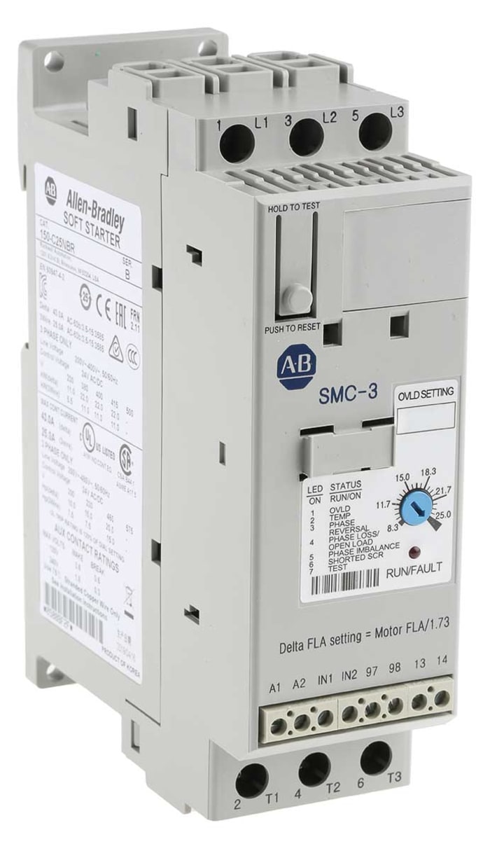 150-C25NBR Allen Bradley | Allen Bradley Soft Starter, , 11 kW, 460 V ...
