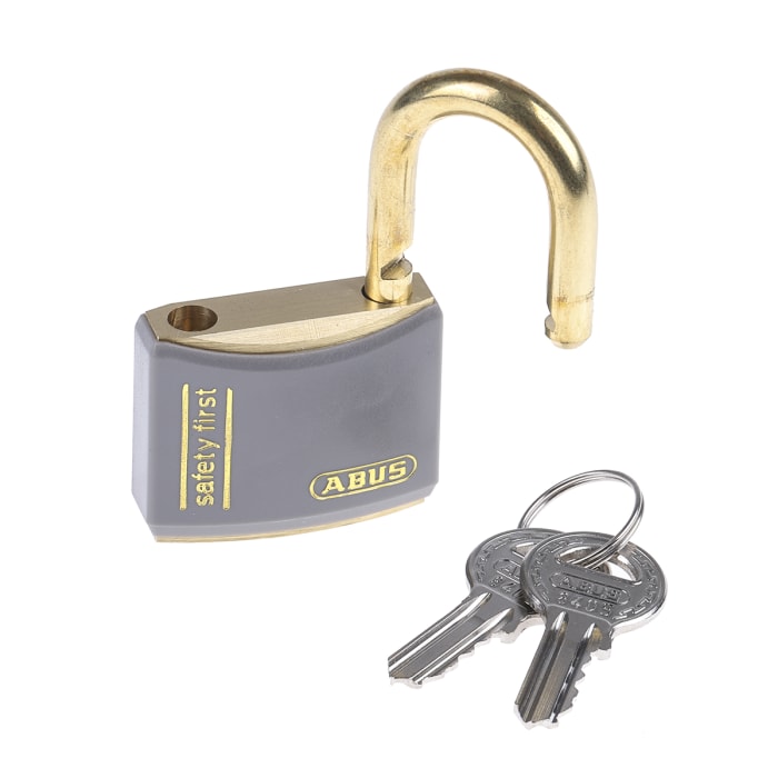 XR0084T40KA5 ABUS | ABUS Key Weatherproof Brass Safety Padlock, Keyed ...