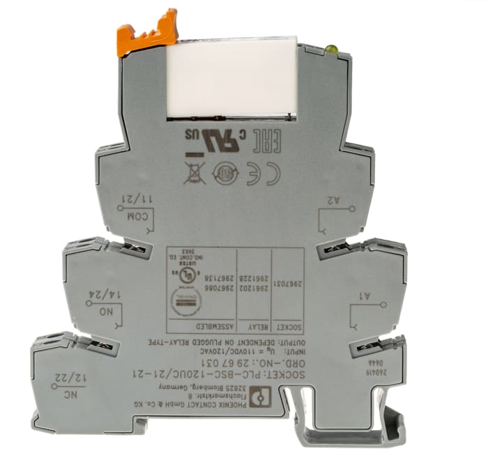 2967086 Phoenix Contact | Phoenix Contact PLC-RPT- 5DC/21 Series Relay ...