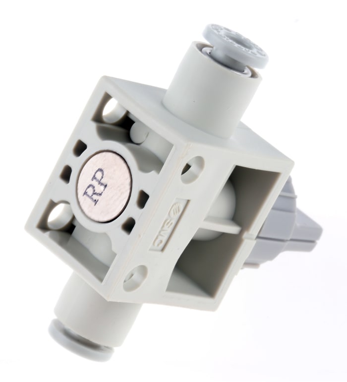 VHK2-04F-04F SMC | SMC Rotary Knob 2/2 Pneumatic Manual Control Valve VHK Series, Push In 4 mm ...