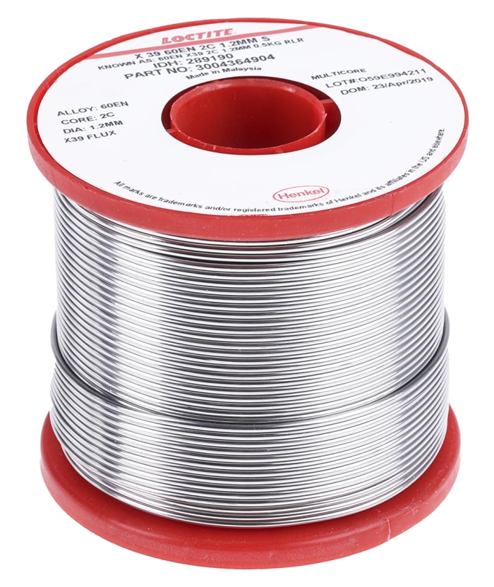 289190 Multicore | Multicore Wire, 1.2mm Lead solder, 183 → 188°C ...