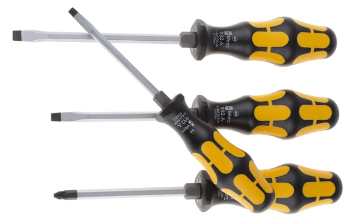 05018287001 Wera | Wera Pozidriv; Slotted Screwdriver Set, 6-Piece | 442-0616 | RS Components