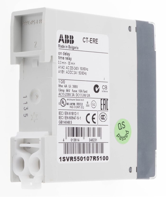 1SVR550107R5100 ABB | ABB 1SVR Series DIN Rail Mount Timer Relay, 200 → ...