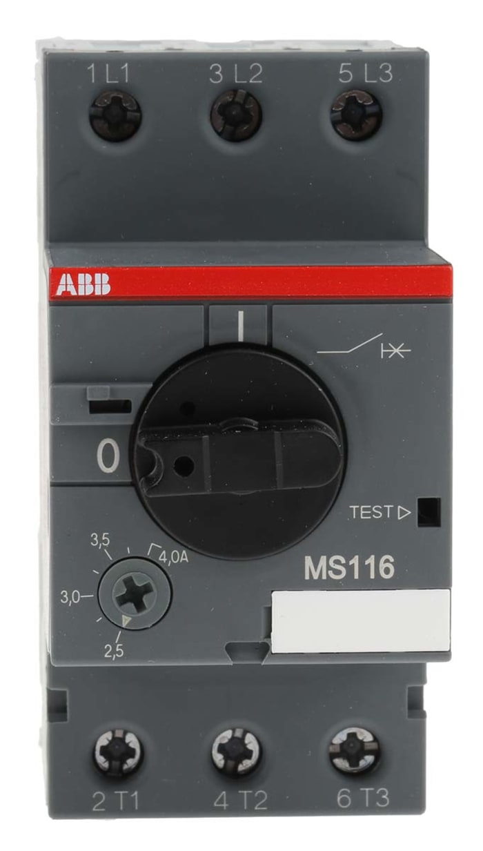 1SAM250000R1008 MS116-4.0 ABB | ABB 4 A Motor Protection Circuit Breaker, 690 V | 445-0364 | RS