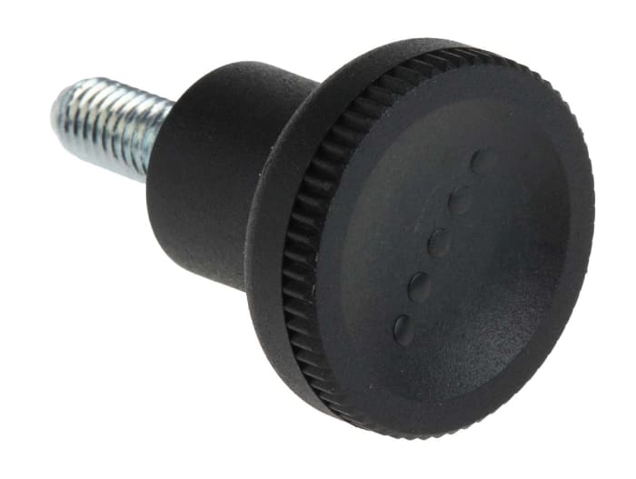 RS PRO | RS PRO Black Knurled Clamping Knob, M5, Threaded Stud | 448 ...