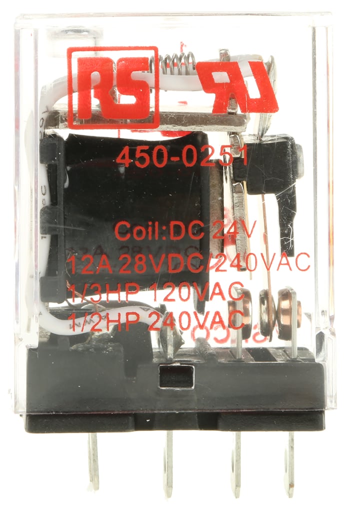 RS PRO | RS PRO PCB Mount Power Relay, 24V dc Coil, 15A Switching ...