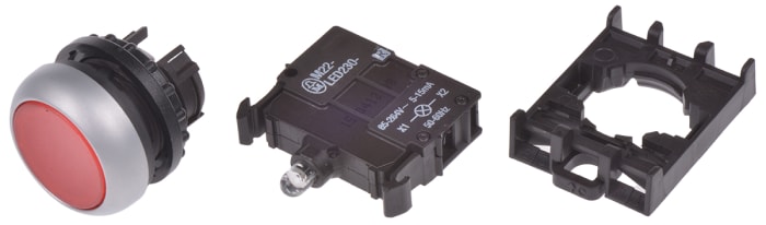 78639212 M22-DL-R+M22-A+M22-LED230-R Eaton | Eaton RMQ Titan Series Red Illuminated Momentary ...