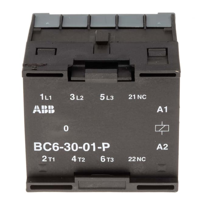 BC6-30-01-P01 ABB | ABB BC6 B Contactor, 24 V dc Coil, 3-Pole, 6 A, 4 ...