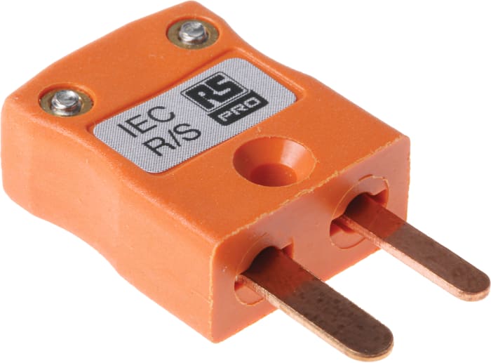 RS PRO | Type R Orange miniature plug 4mm cable | 455-9887 | RS Components