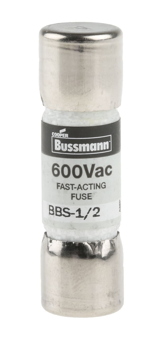 BBS-1/2 Eaton | Eaton 500mA F Fibreglass Cartridge Fuse, 10 x 35mm ...