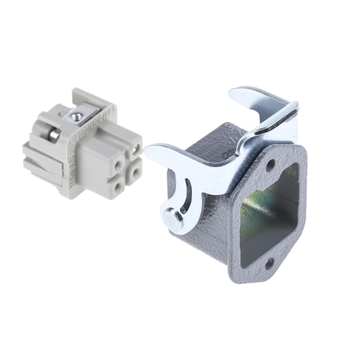 09200030301+09200032711 HARTING | HARTING Surface Kit, 3 + PE Way, 10A, Female, Han A, 230 → 400 ...