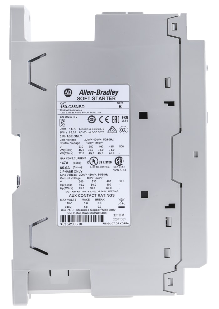 150-C85NBD Allen Bradley | Allen Bradley Soft Starter, , 45 kW, 460 V ...