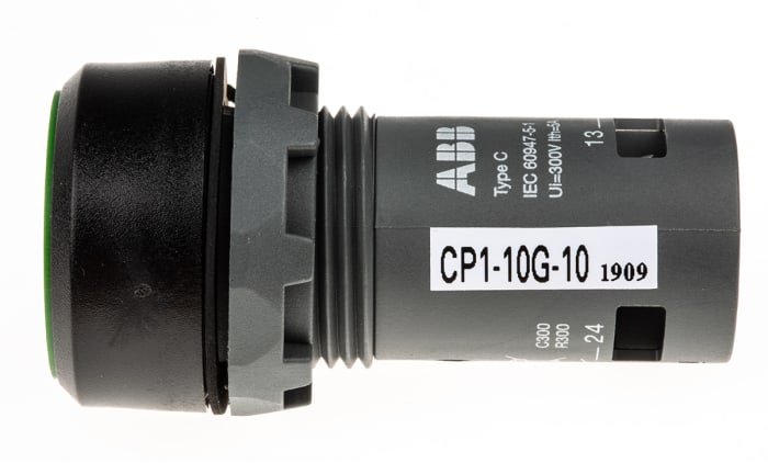 1SFA619100R1012 CP1-10G-10 ABB | Pulsador ABB Compact, color de botón Verde, SPST, acción ...