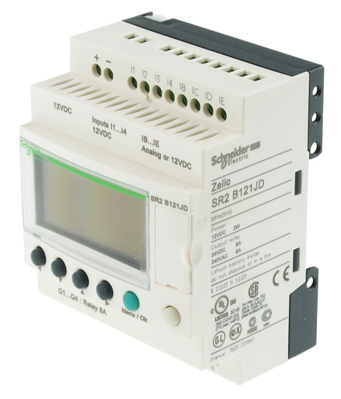SR2B121JD Schneider Electric | Schneider Electric Zelio Logic Series Logic Module, 12 V dc ...