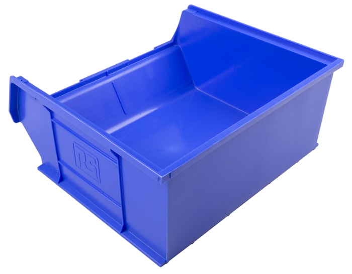 RS PRO | RS PRO PP Storage Bin, 376mm x 419mm x 180mm, Blue | 484-4185 | RS
