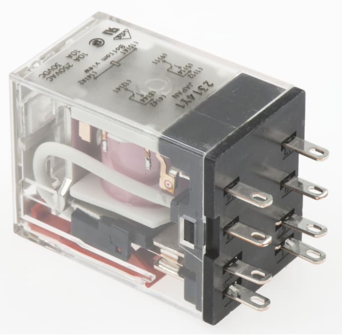 MY2 AC110/120(S) Omron | Omron Plug In Power Relay, 120V ac Coil, 10A ...