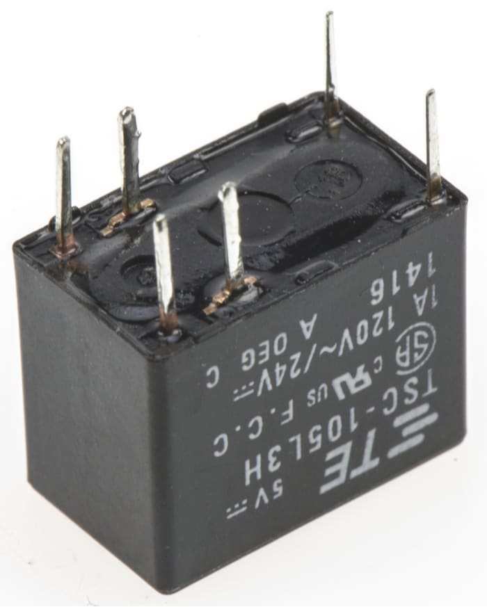TSC-105L3H000 TE Connectivity | TE Connectivity PCB Mount Signal Relay, 5V dc Coil, 1A Switching ...