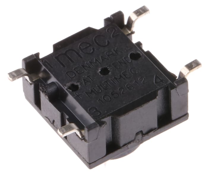 3ESH9-08.0 MEC | MEC IP67 Black Button Tactile Switch, SPST 50 mA @ 24 ...