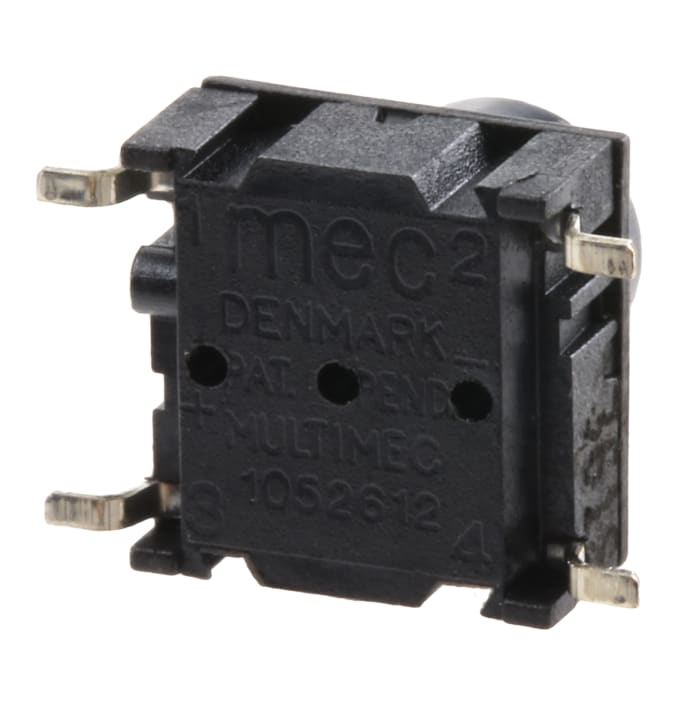 3ESH9-10.4 MEC | MEC IP67 Black Button Tactile Switch, SPST 50 mA @ 24 ...