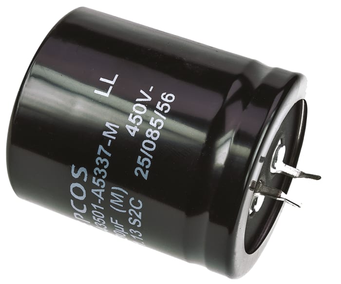 B43501A5337M EPCOS | EPCOS 330μF Aluminium Electrolytic Capacitor 450V ...