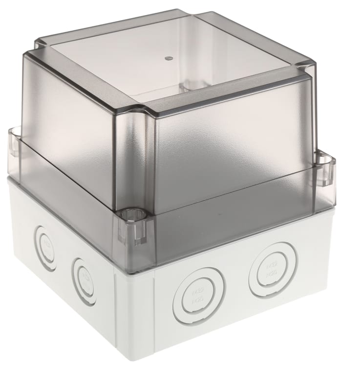 PCM 125/125 T ENCLOSURE Fibox | Fibox Grey Polycarbonate Enclosure ...