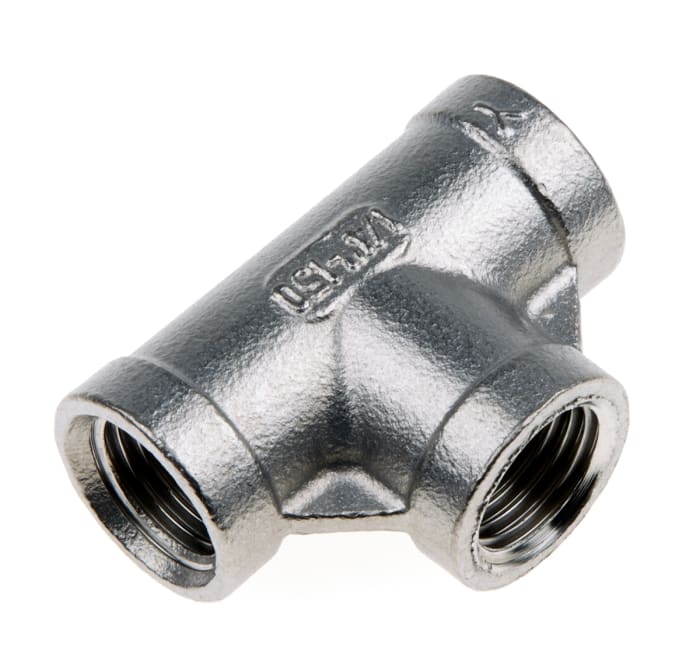 RS PRO | RS PRO Stainless Steel Pipe Fitting, Tee Circular Tee, Female ...