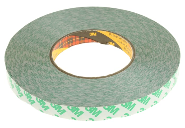 9087 15MMX50M 3M | 3M 9087 White Double Sided Plastic Tape, 0.26mm Thick, 5.2 N/cm, PVC Backing ...