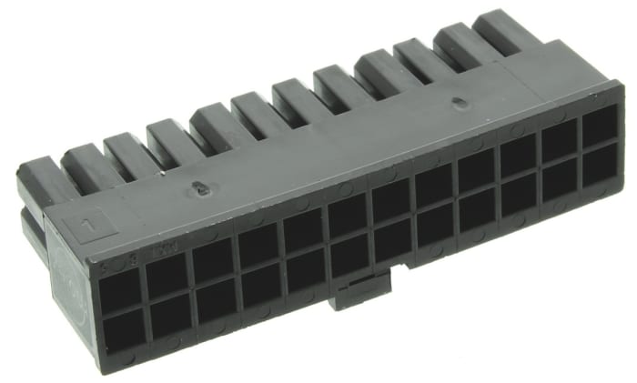 43025-2400 Molex | Molex, Micro-Fit 3.0 Female Connector Housing, 3mm Pitch, 24 Way, 2 Row | 511 ...