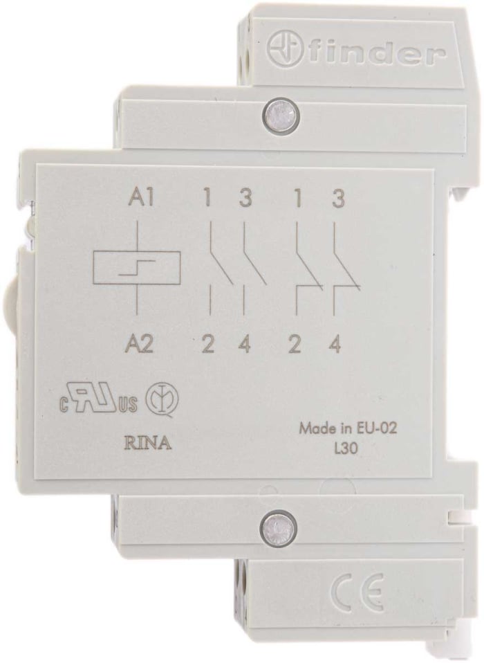 20.22.8.230.0000 Finder | Finder DIN Rail Latching Modular Step Relay ...