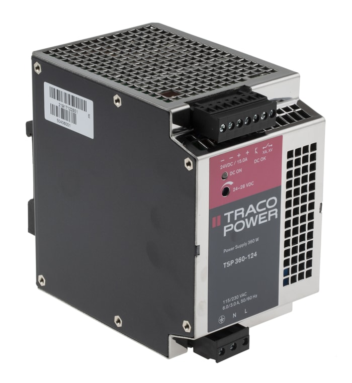 TSP 360-124 TRACOPOWER | TRACOPOWER TSP Switched Mode DIN Rail Power ...