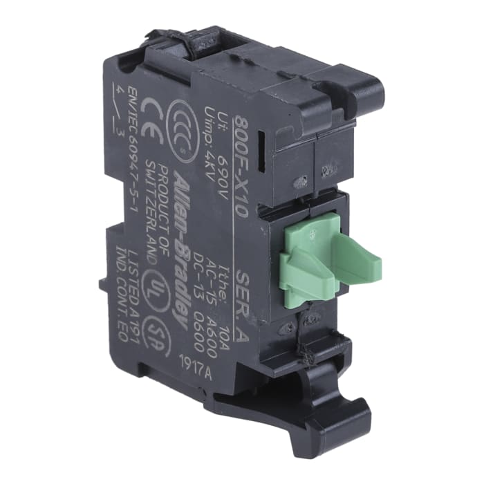 800F-X10 Allen Bradley | Allen Bradley for Use with 800FM Series, 1NO ...