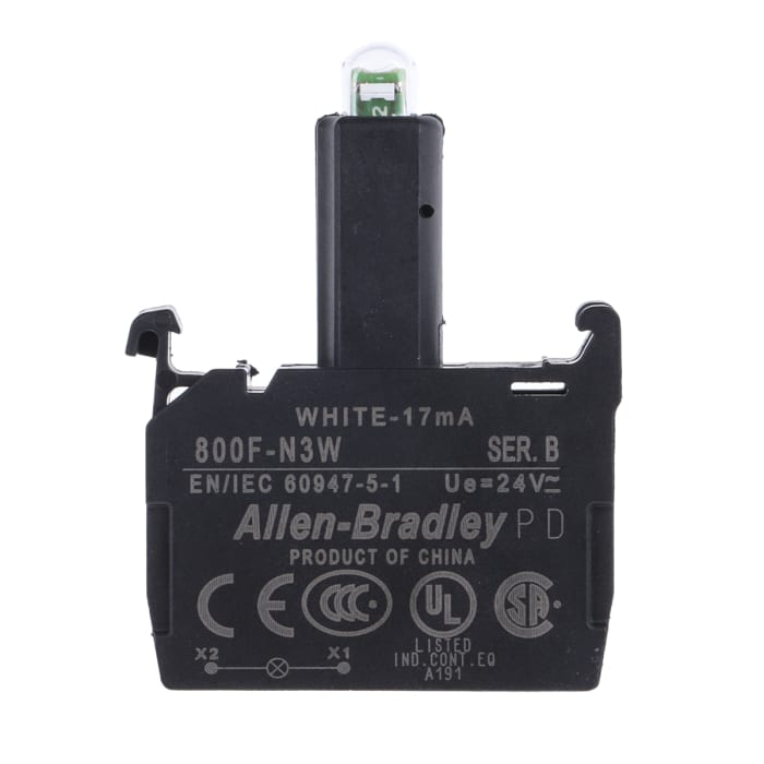 800F-PN3W Allen Bradley | Allen Bradley 800F Series Light Block, 24V ...