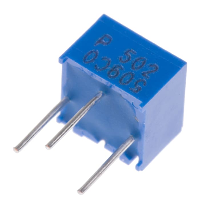 3362P-1-502LF Bourns | 5kΩ, Through Hole Trimmer Potentiometer 0.5W Top ...