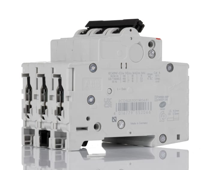 2CDS253001R0631 S203-D63 ABB | Interruptor automático 3P, 63A, Curva Tipo D, Poder de corte 6 kA ...