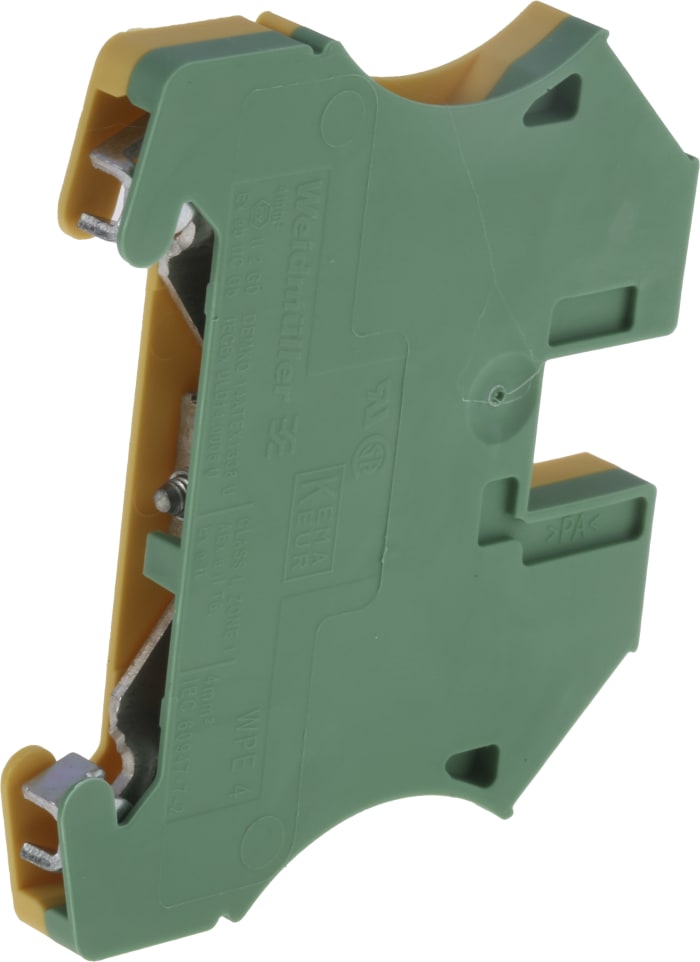 1010100000 Weidmüller | Weidmuller 2-Way WPE 4 Earth Terminal Block, 10 ...