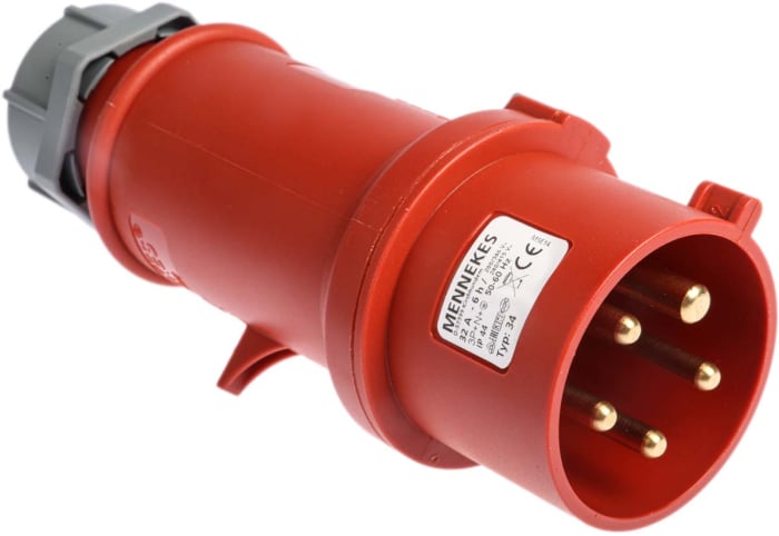 34 MENNEKES | MENNEKES, StarTOP IP44 Red Cable Mount 3P + N + E ...
