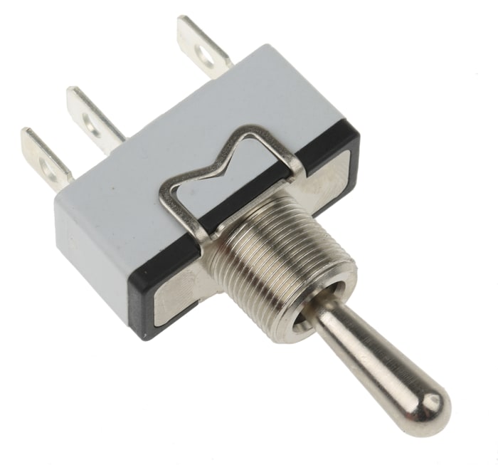 637H/2 APEM | APEM Toggle Switch, Panel Mount, (On)-Off-(On), SPST, Tab ...