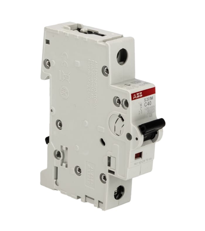 2CDS271001R0404 S201M-C40 ABB | ABB System Pro M Compact S200M MCB, 1P, 40A Curve C, 253V AC ...