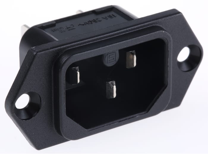6110.33 Schurter | Conector IEC C16 macho Schurter, Recto, Montaje en ...
